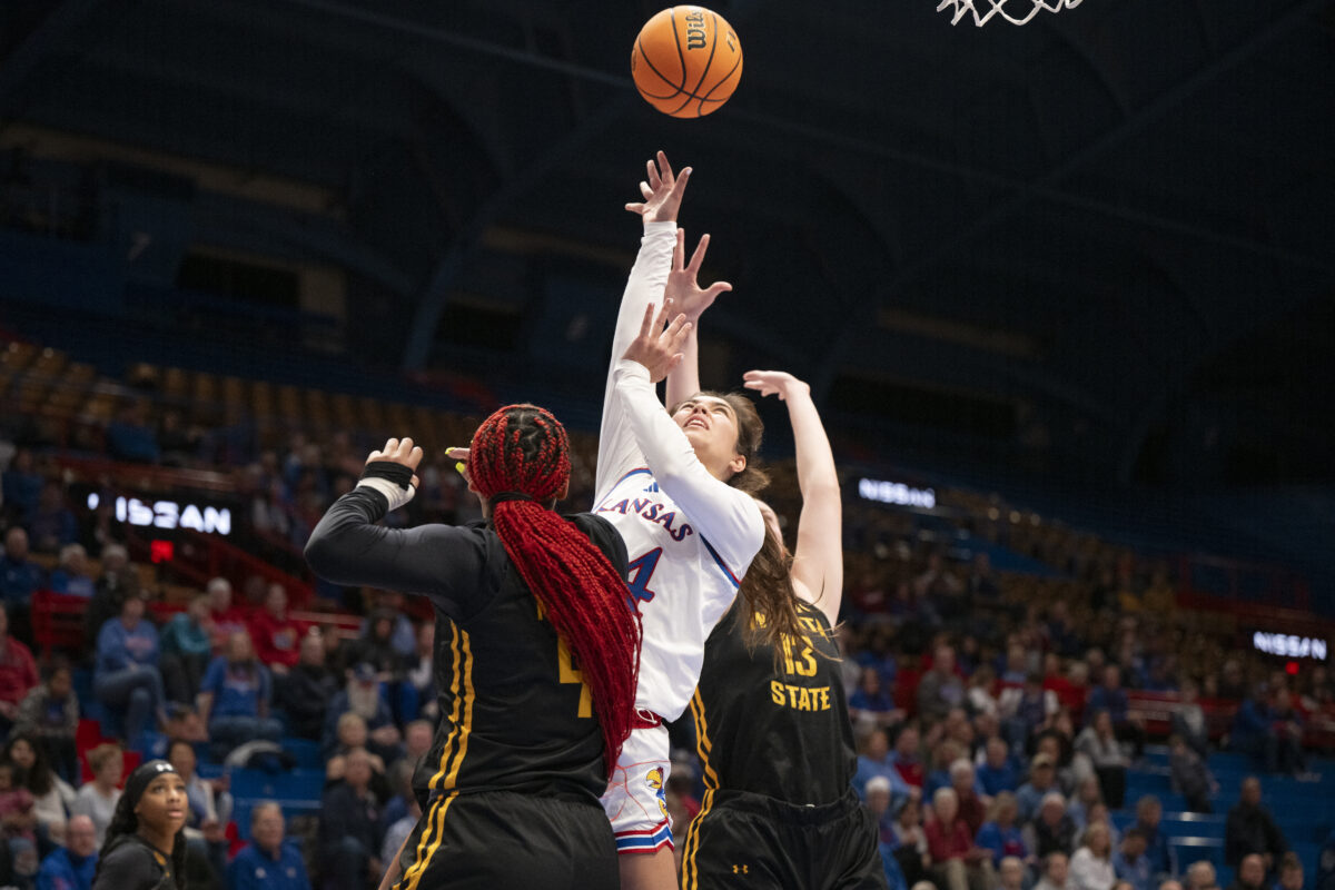 Kansas women’s basketball picks up first conference win by limiting ...